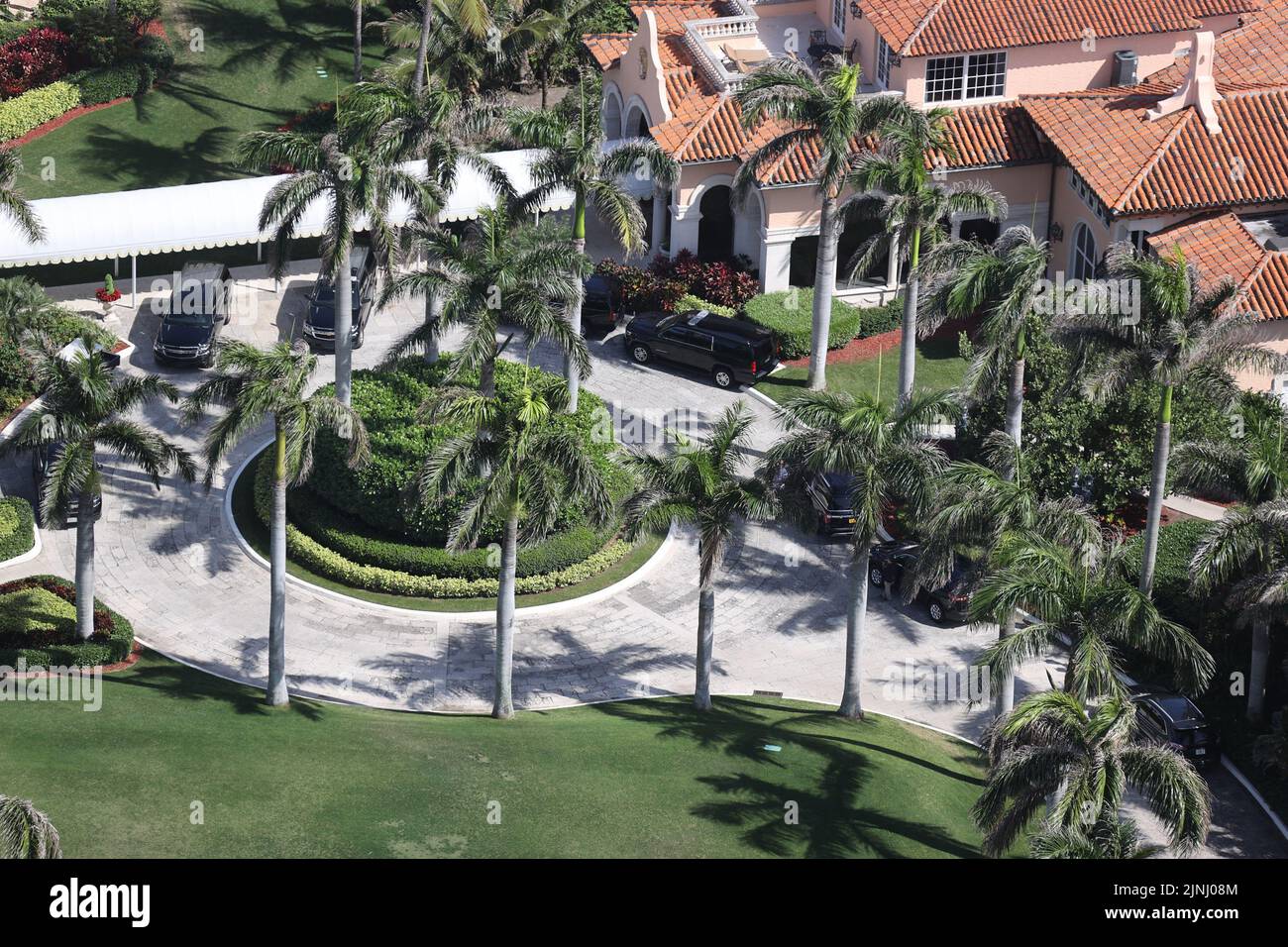 PALM BEACH, FL - MARCH 1: Aerial View of Mar-A-Lago Club in Palm Beach ...