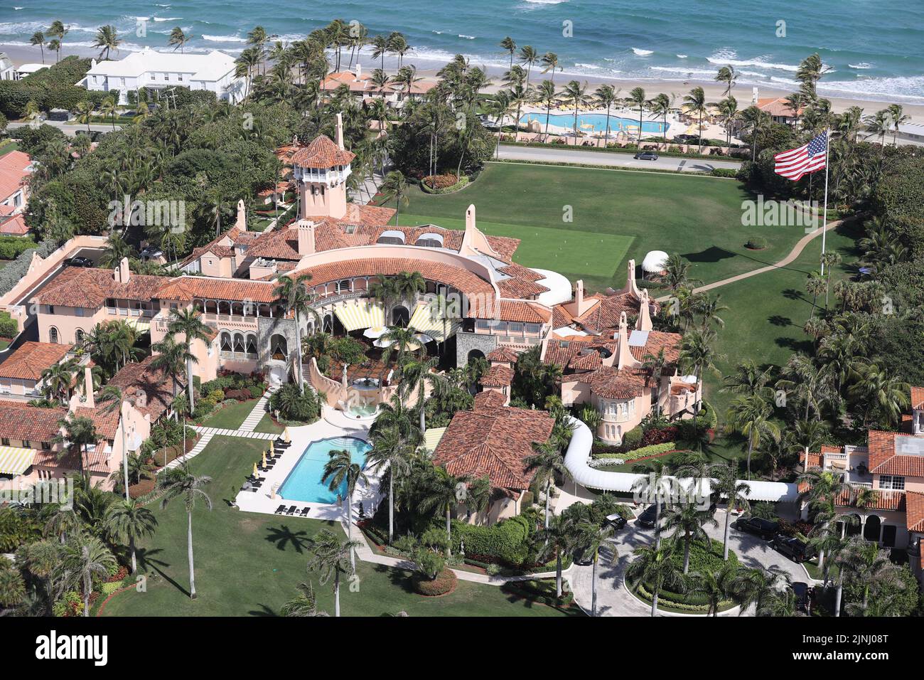 PALM BEACH, FL - MARCH 1: Aerial View of Mar-A-Lago Club in Palm Beach ...