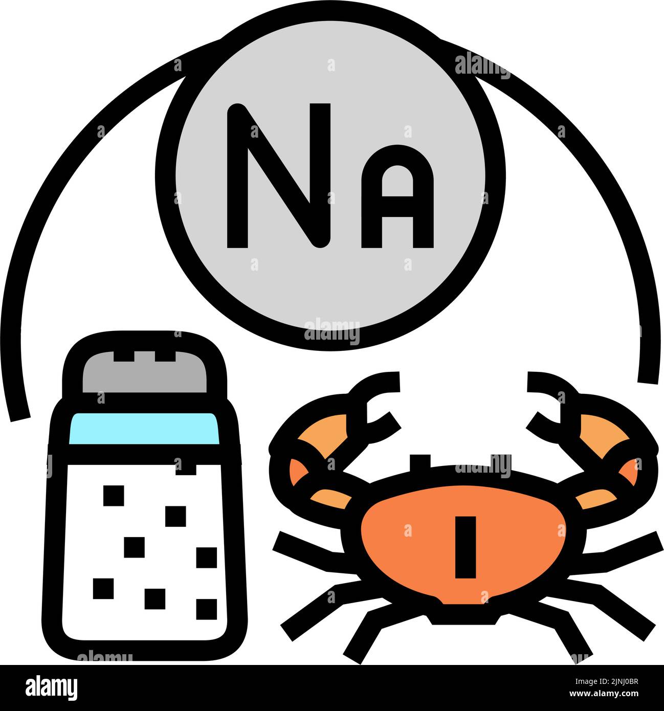 vitamin na color icon vector illustration Stock Vector Image & Art - Alamy