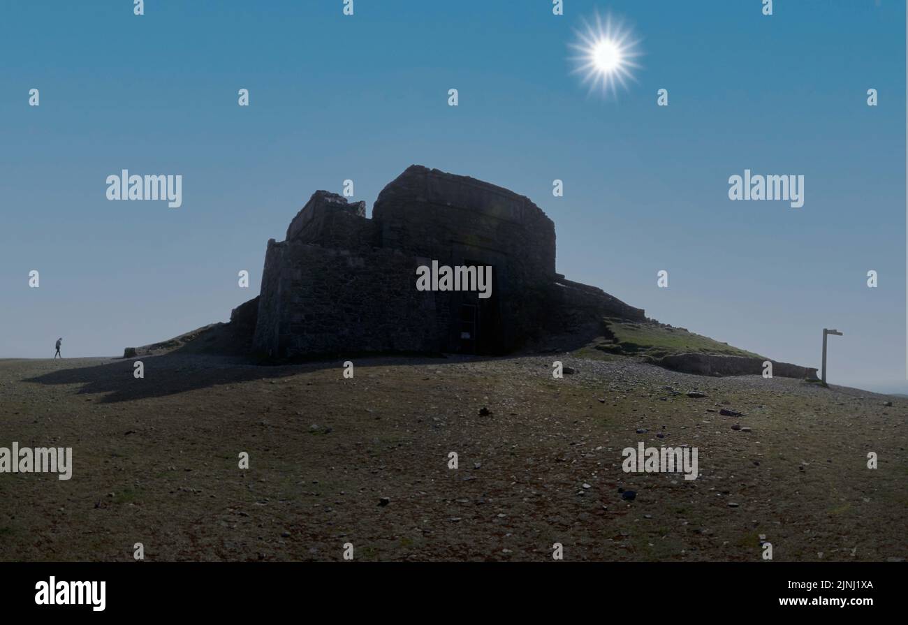 The Jubilee Tower at the summit of Moel Famau, Wales, Great Britain ...