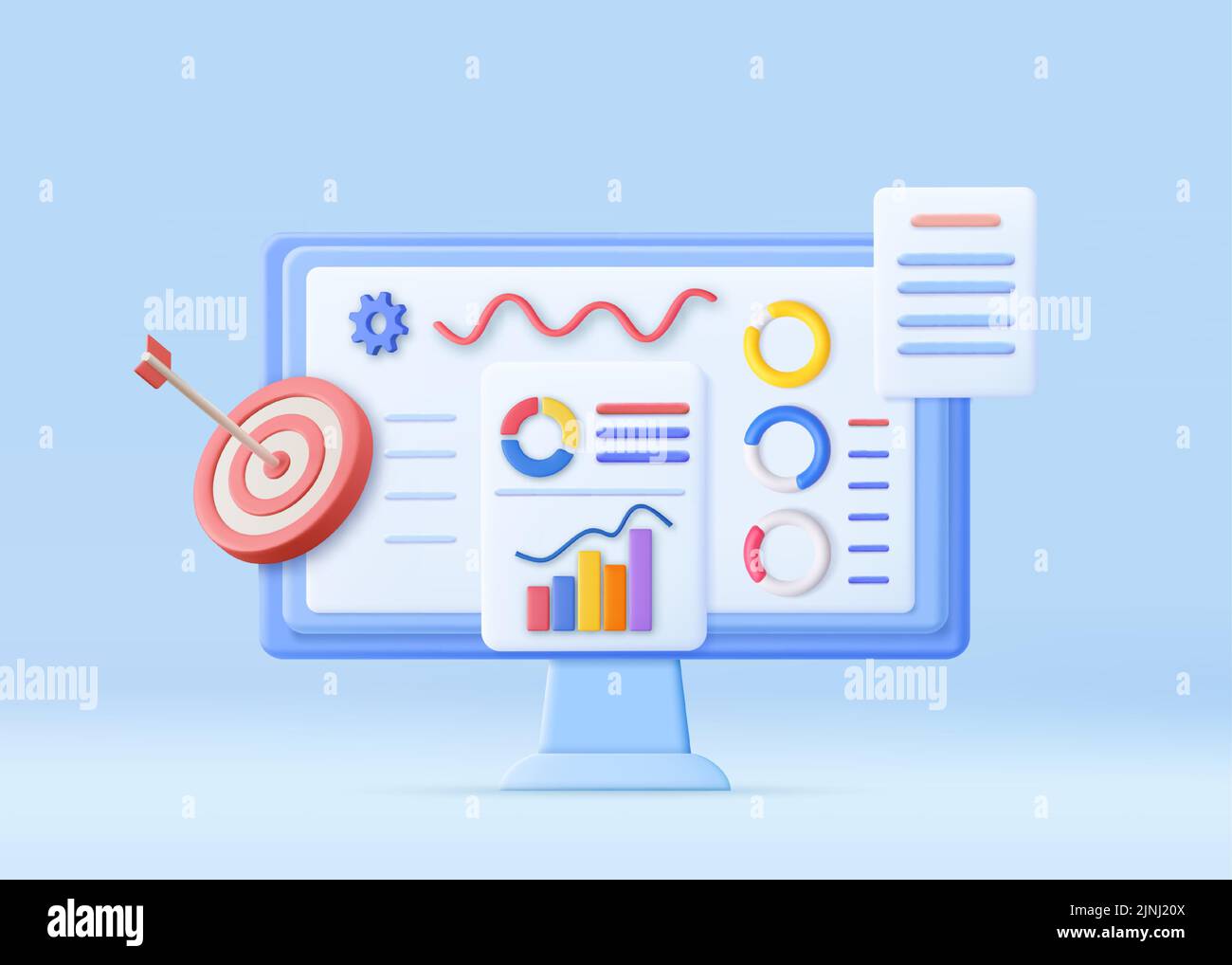 3d Financial report chart Stock Vector Image & Art - Alamy