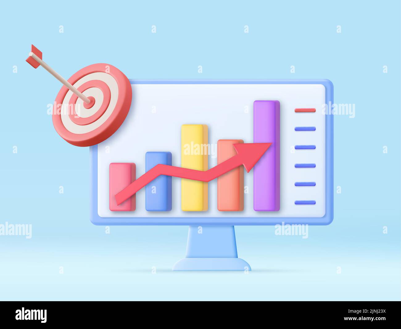 3d Financial report chart Stock Vector Image & Art - Alamy