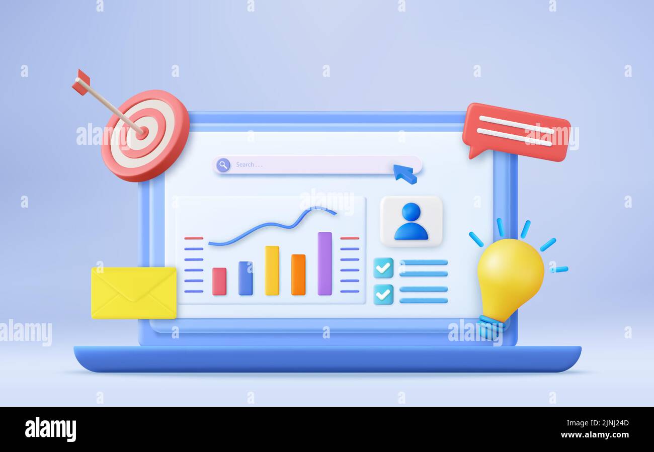 3d Financial report chart Stock Vector Image & Art - Alamy