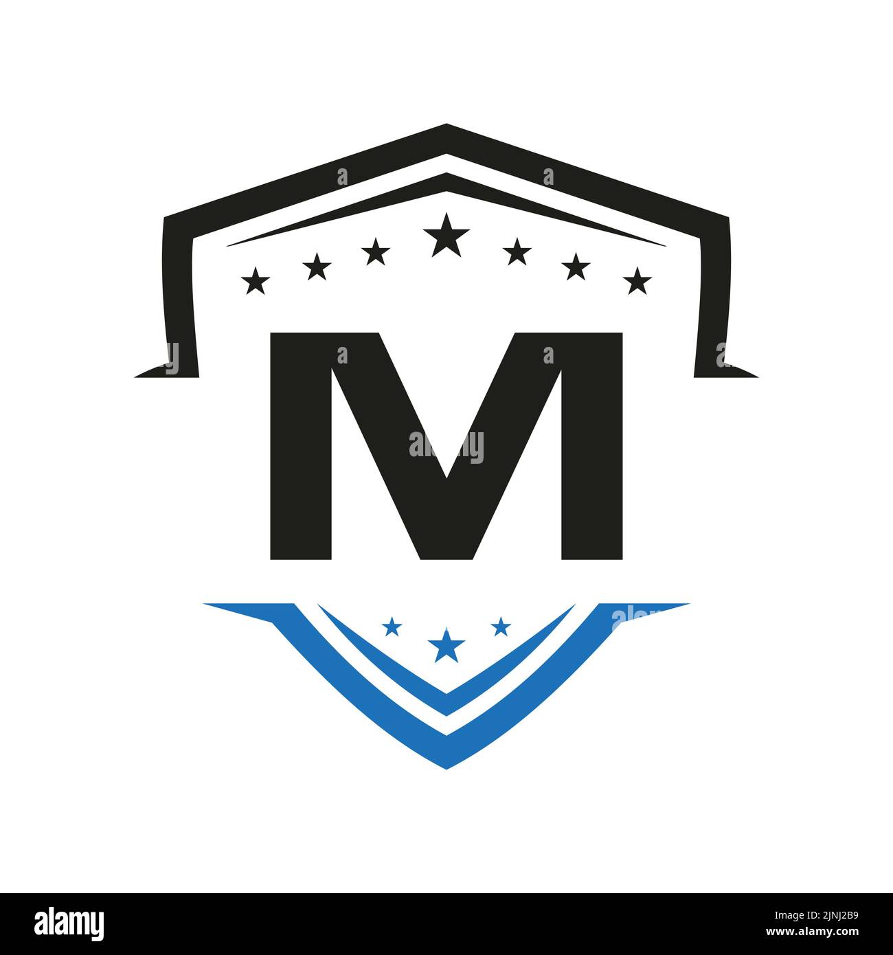 Letter M Automotive Shield Logo Vector Template. Transportation Logo ...