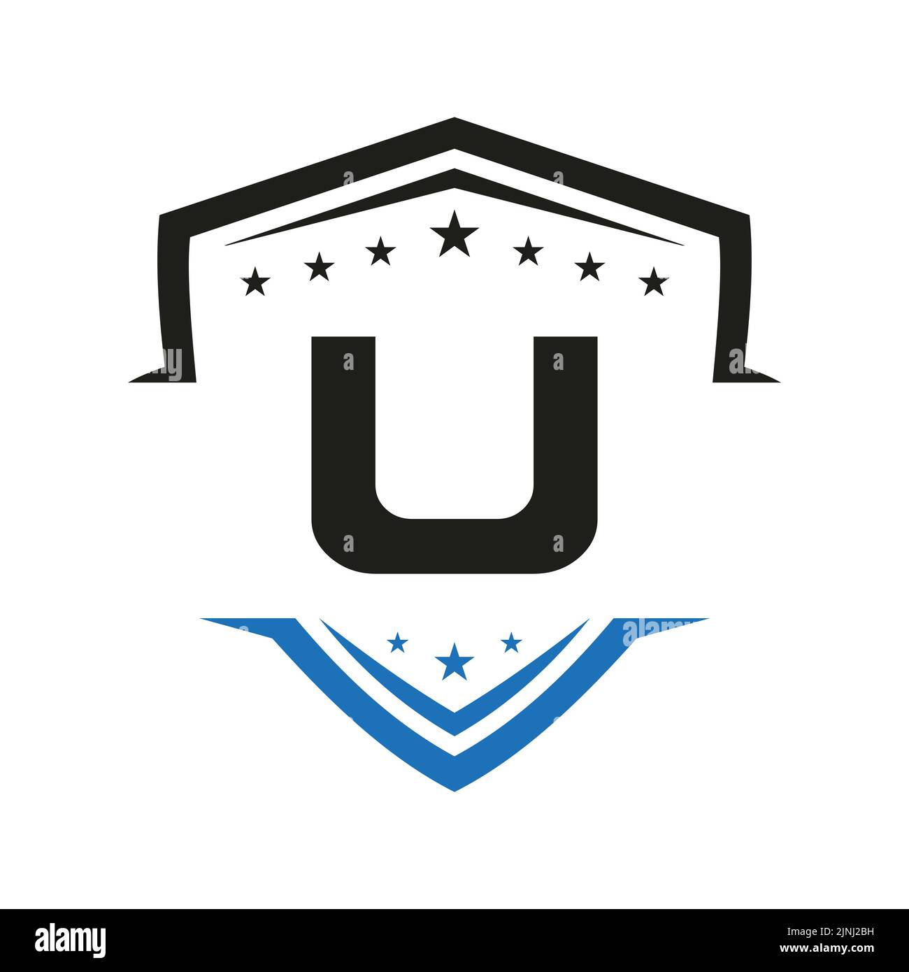 Letter U Automotive Shield Logo Vector Template. Transportation Logo ...