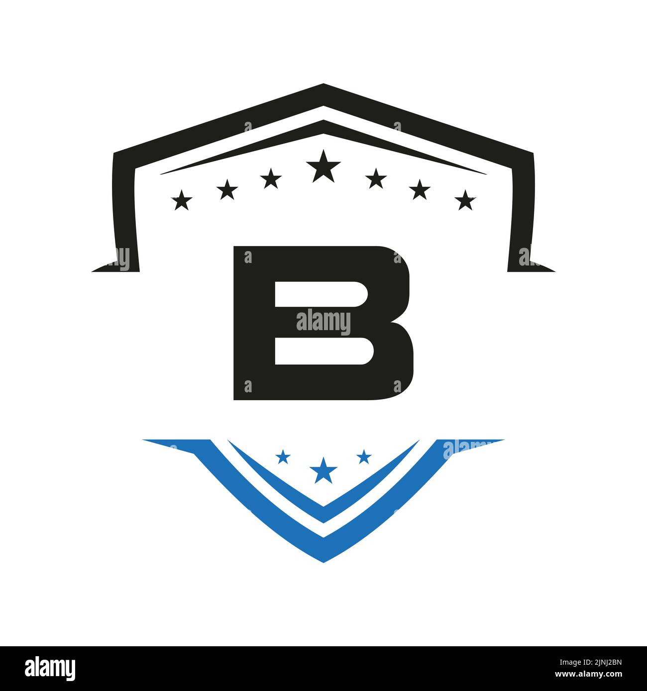 Letter B Automotive Shield Logo Vector Template. Transportation Logo ...