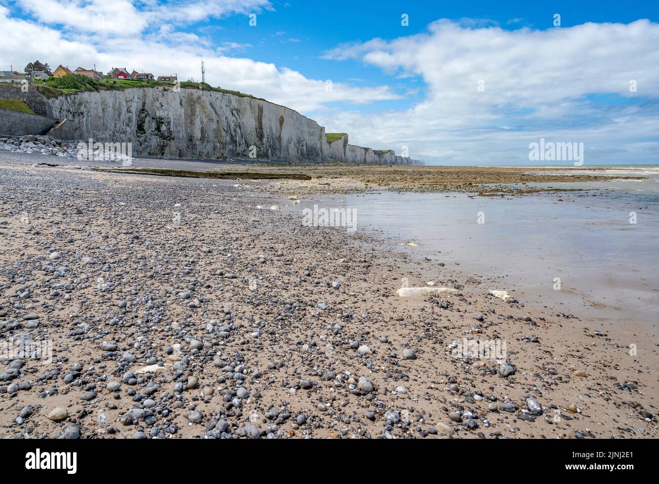 Ault marks the start and end of the Alabaster coast in Normandy, France ...
