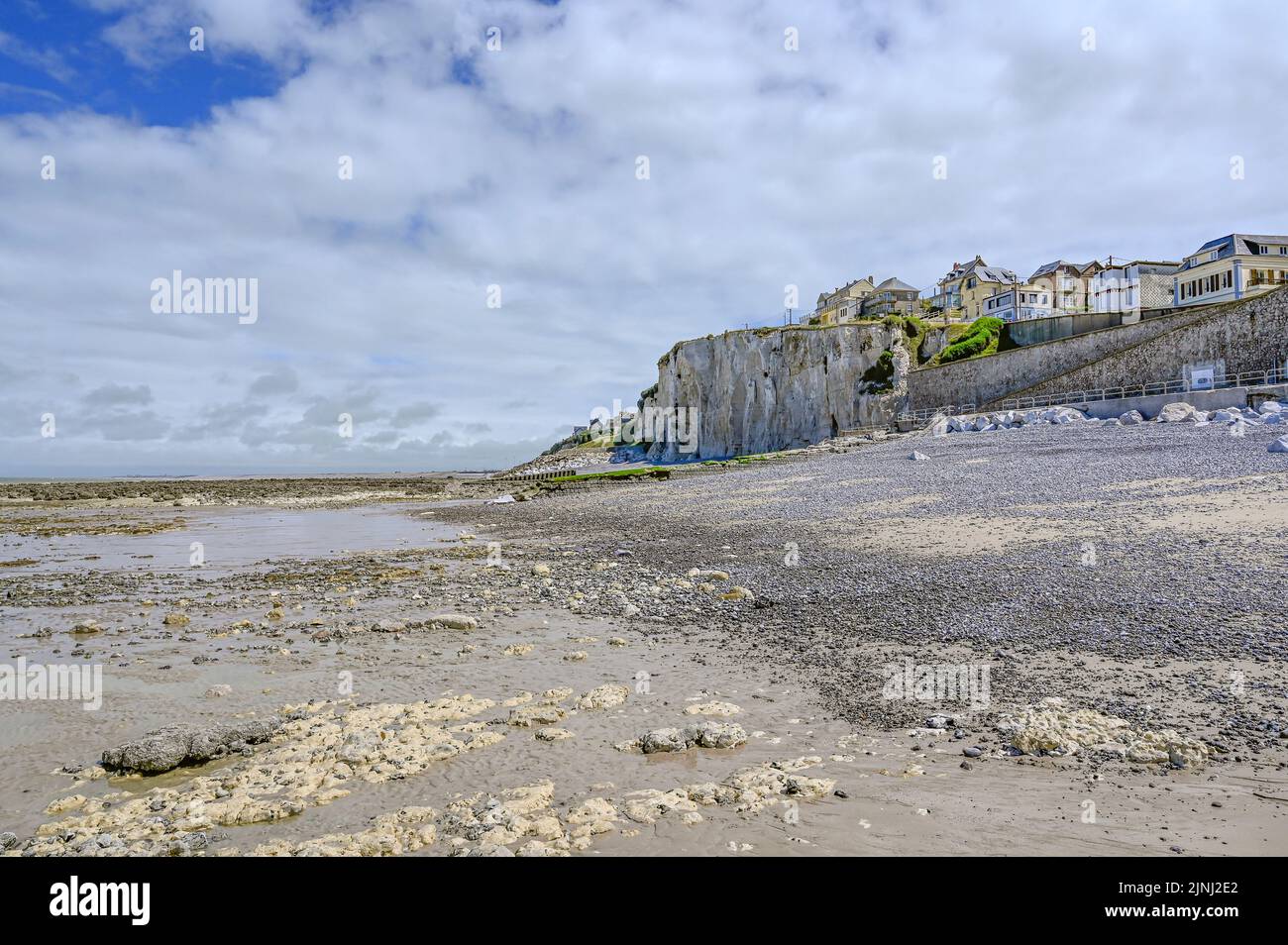 Ault marks the start and end of the Alabaster coast in Normandy, France ...