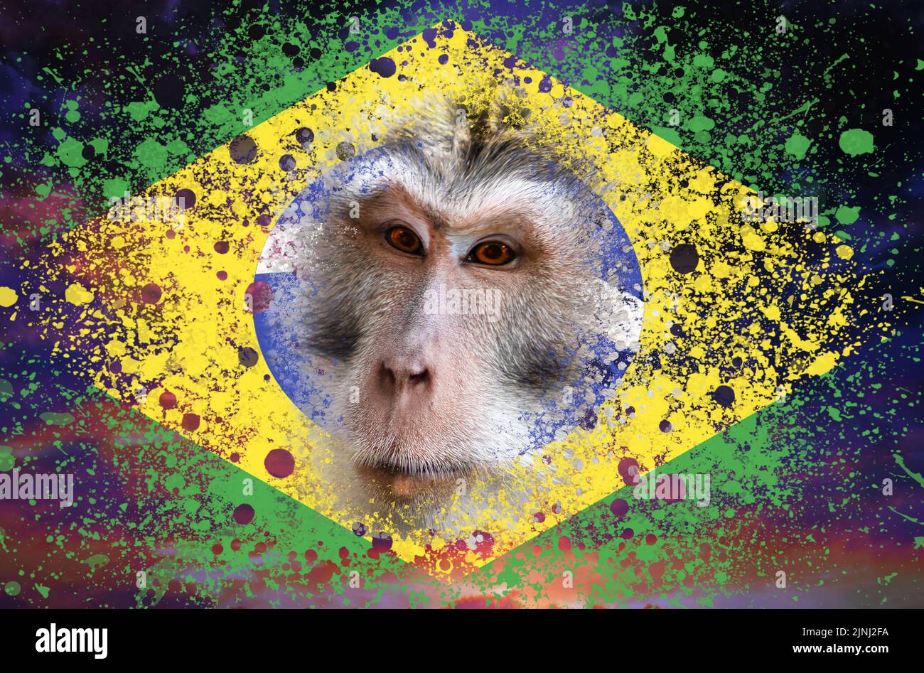 A new outbreak of viral infection at Brasil, monkeypox. Closeup of ...