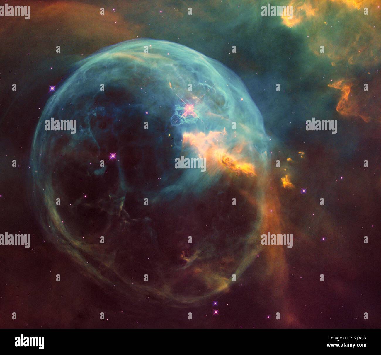 The Bubble Nebula. NGC 7635. Constellation Cassiopeia. Elements of this image were furnished by ...