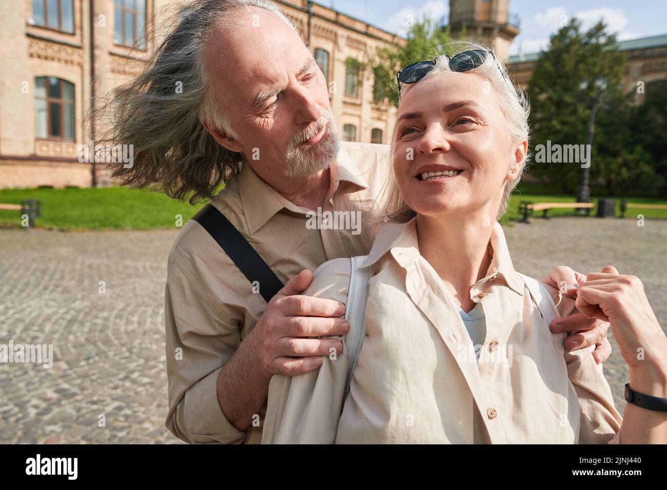 Couple having morning walk on hi-res stock photography and images - Alamy