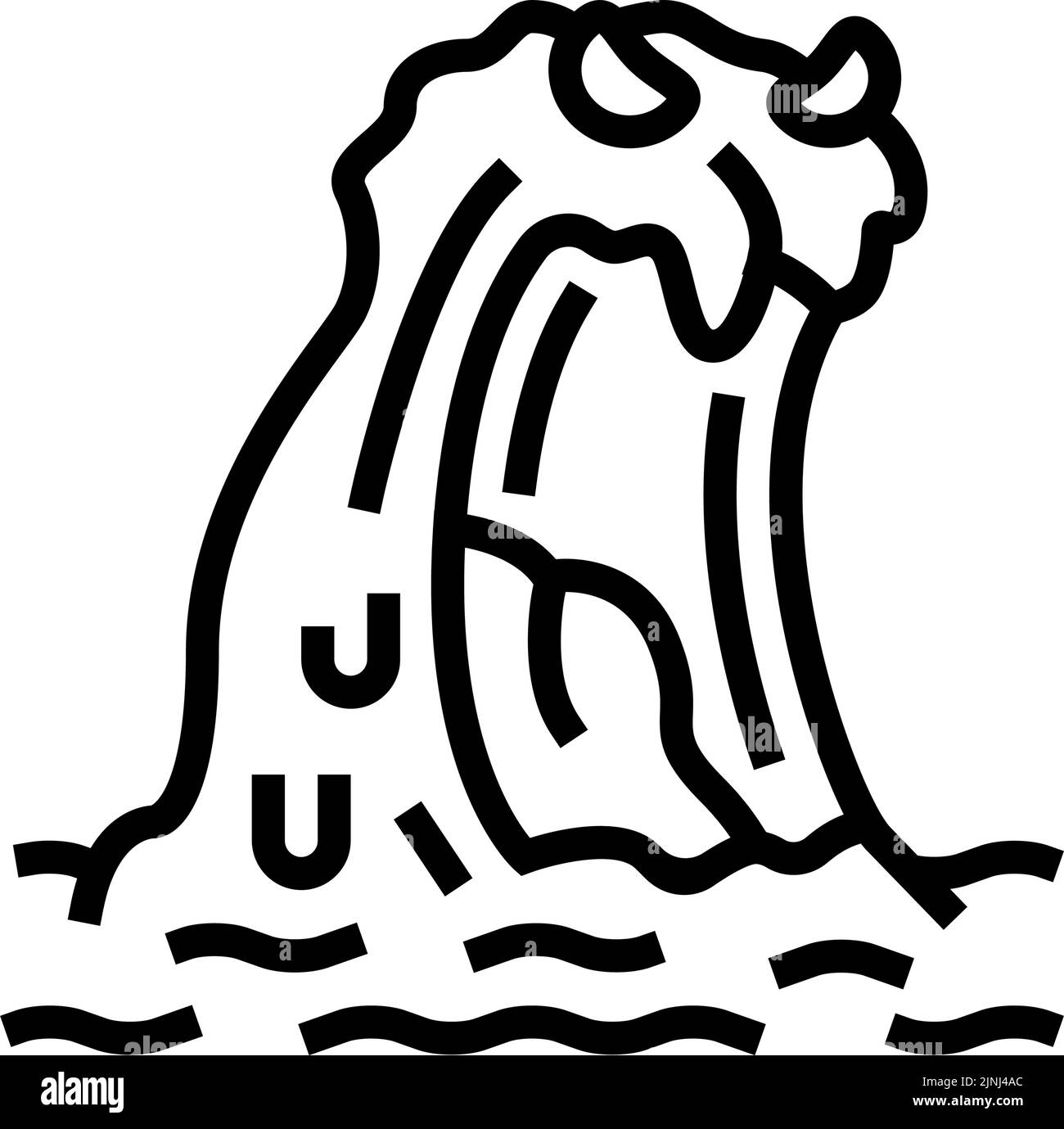 water monster line icon vector illustration Stock Vector Image & Art ...