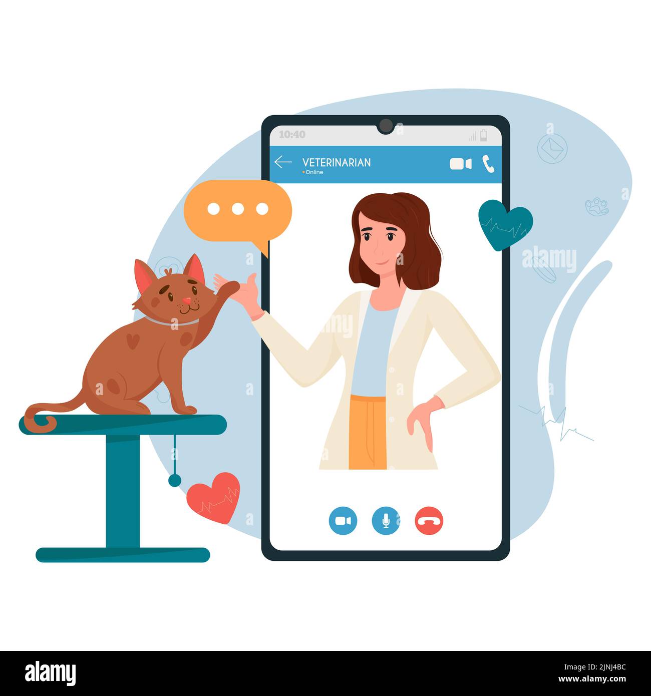 Veterinary doctor appointment. Online veterinarian consultation. Pet ...