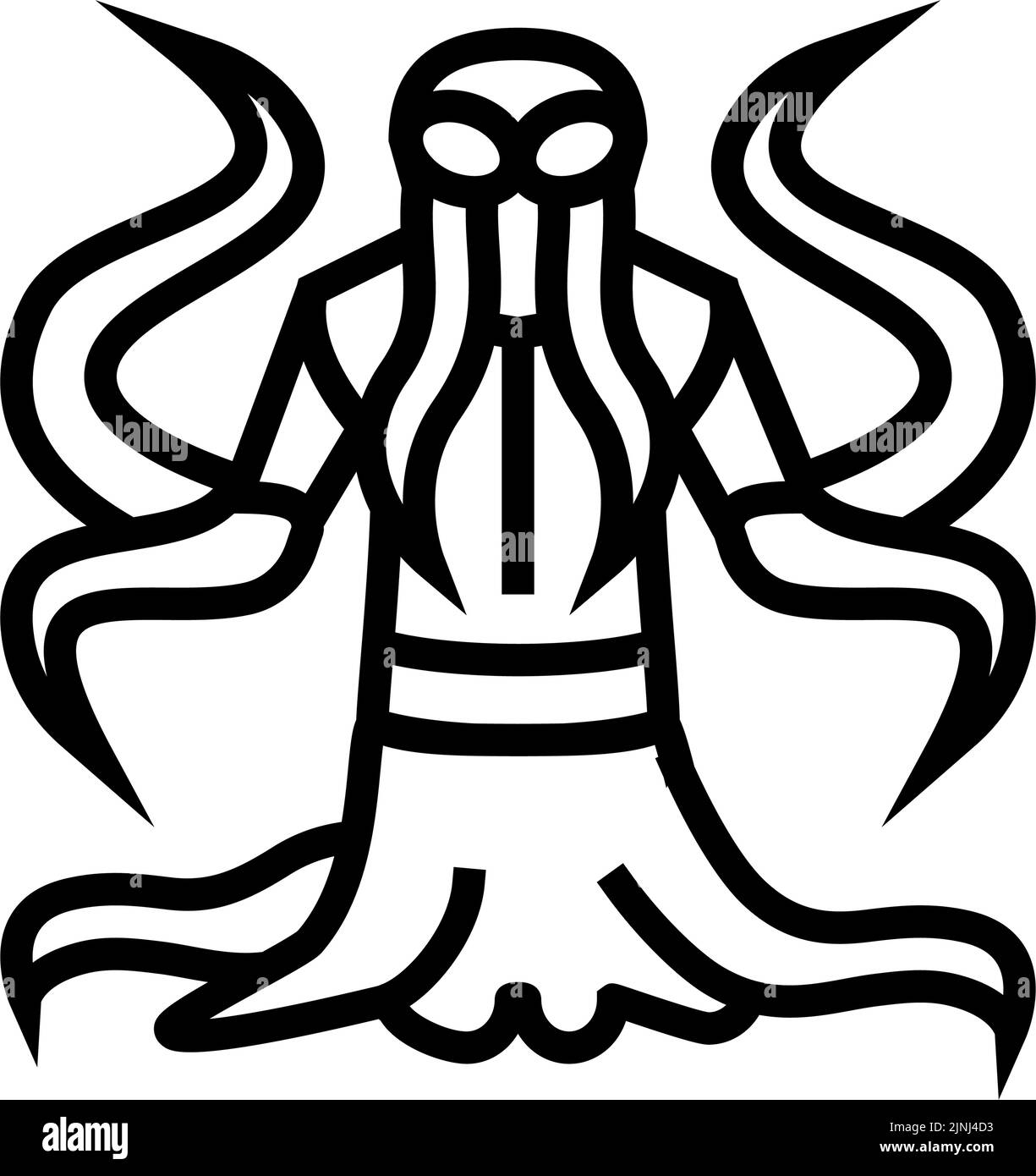 monster tentacles line icon vector illustration Stock Vector Image ... monster tentacles line icon vector illustration Stock Vector Image ...