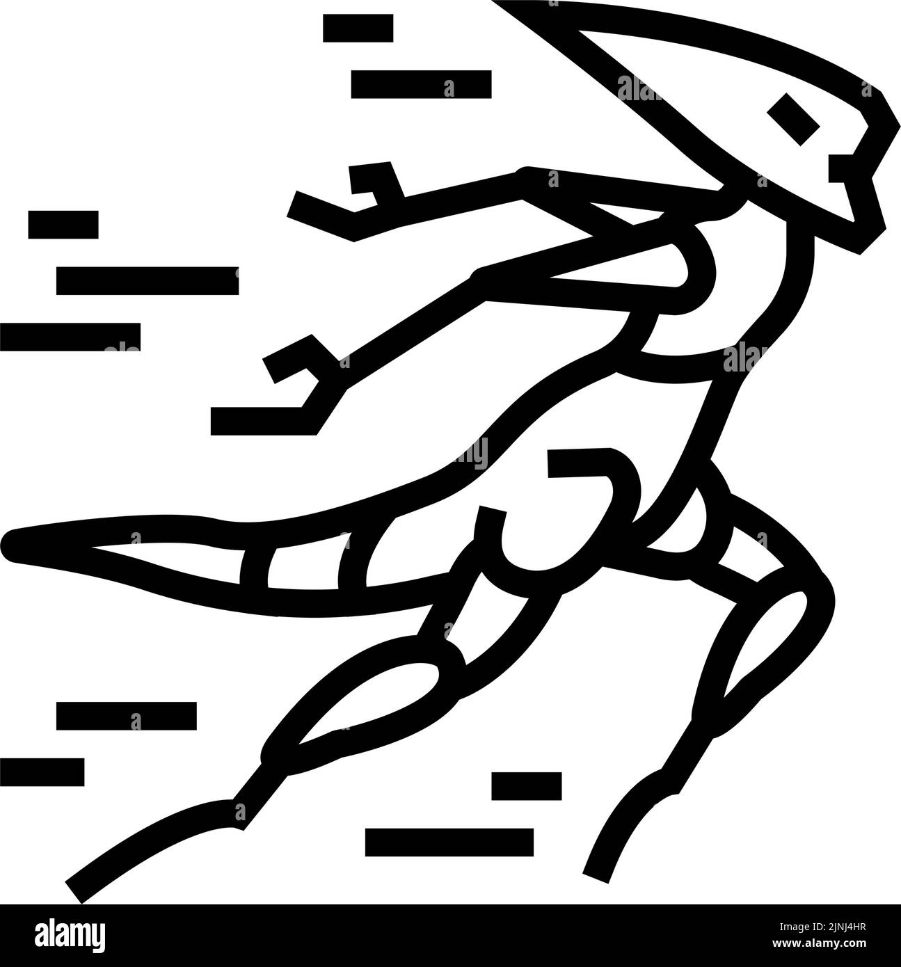 running monster line icon vector illustration Stock Vector Image & Art ...