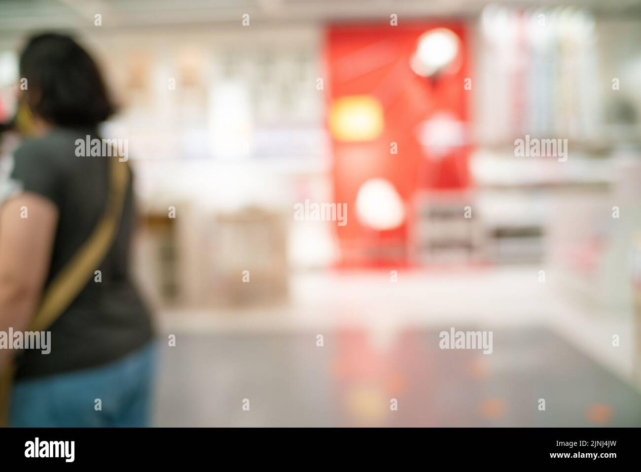 Abstract blurred background people shopping in supermarket store ...