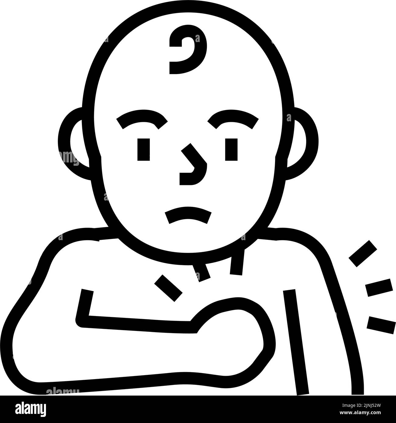 scratch reflex line icon vector illustration Stock Vector Image & Art ...