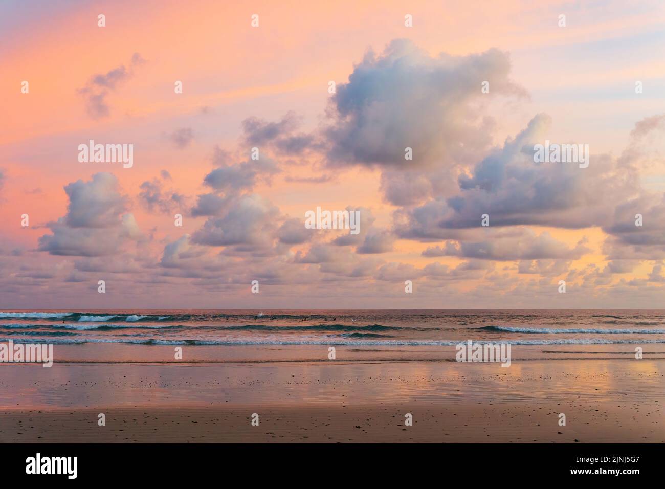 Beautiful sunset over waves costa hi-res stock photography and images ...