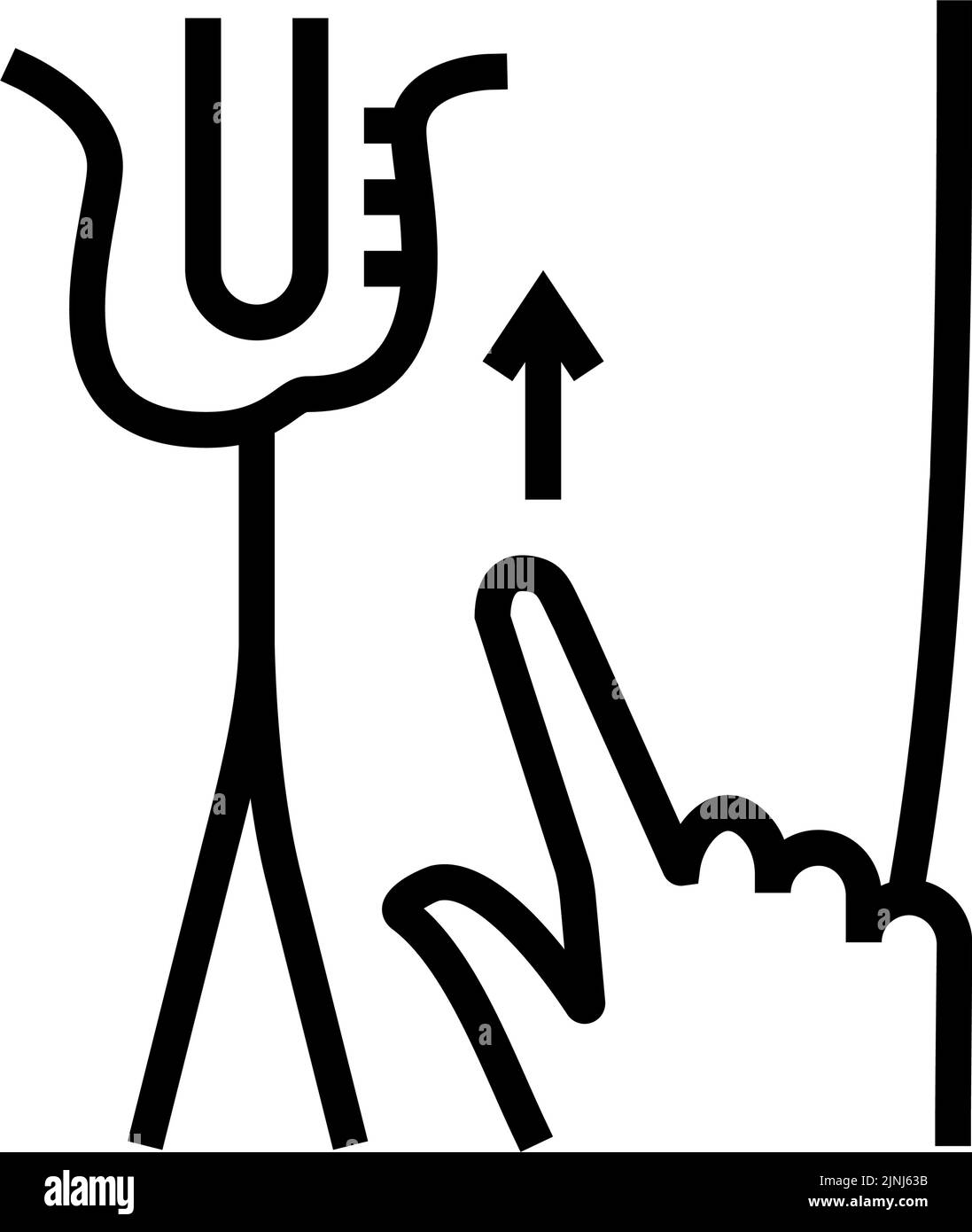 cremasteric reflex line icon vector illustration Stock Vector Image ...