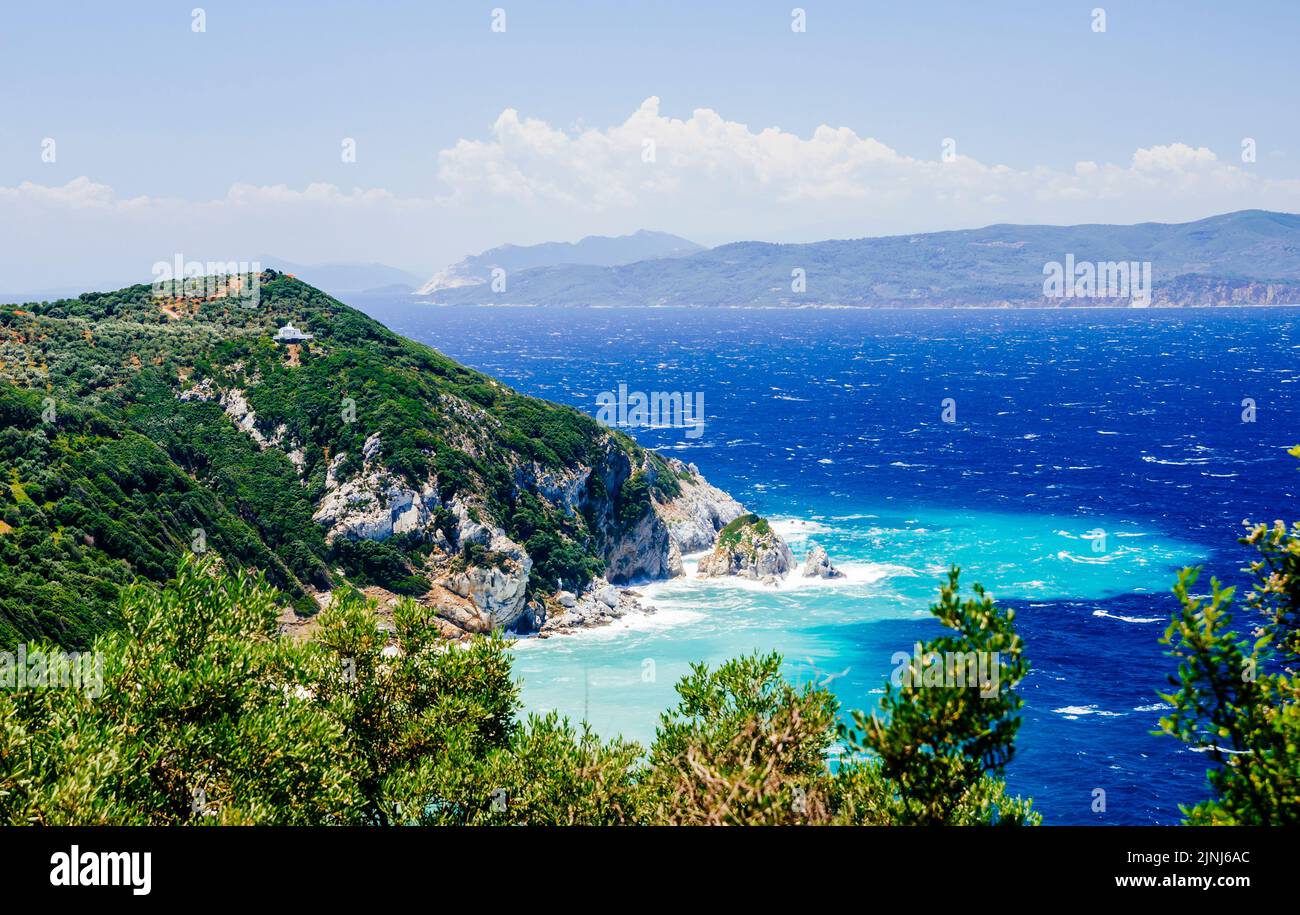 Mediterranean hidden places at Kastro, Skiathos island, Greece ...