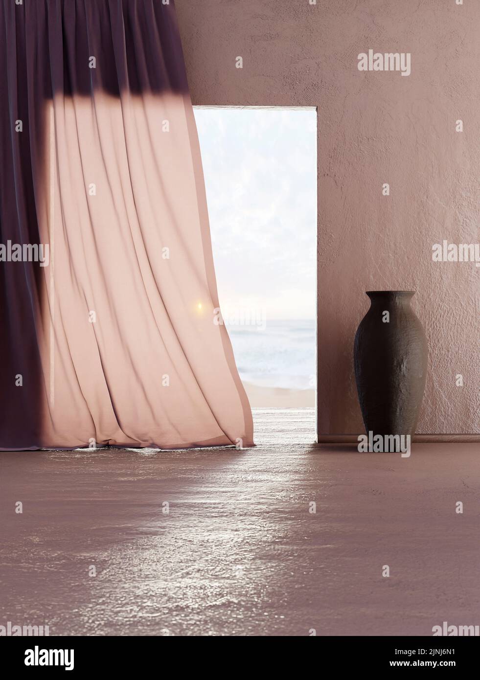 Interior of empty beach house hi-res stock photography and images - Alamy