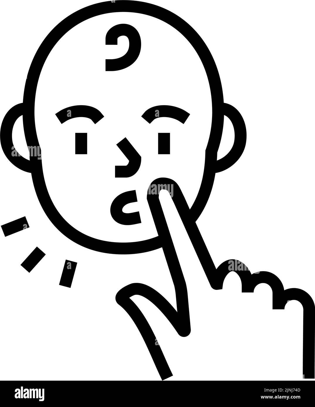 rooting reflex line icon vector illustration Stock Vector Image & Art ...