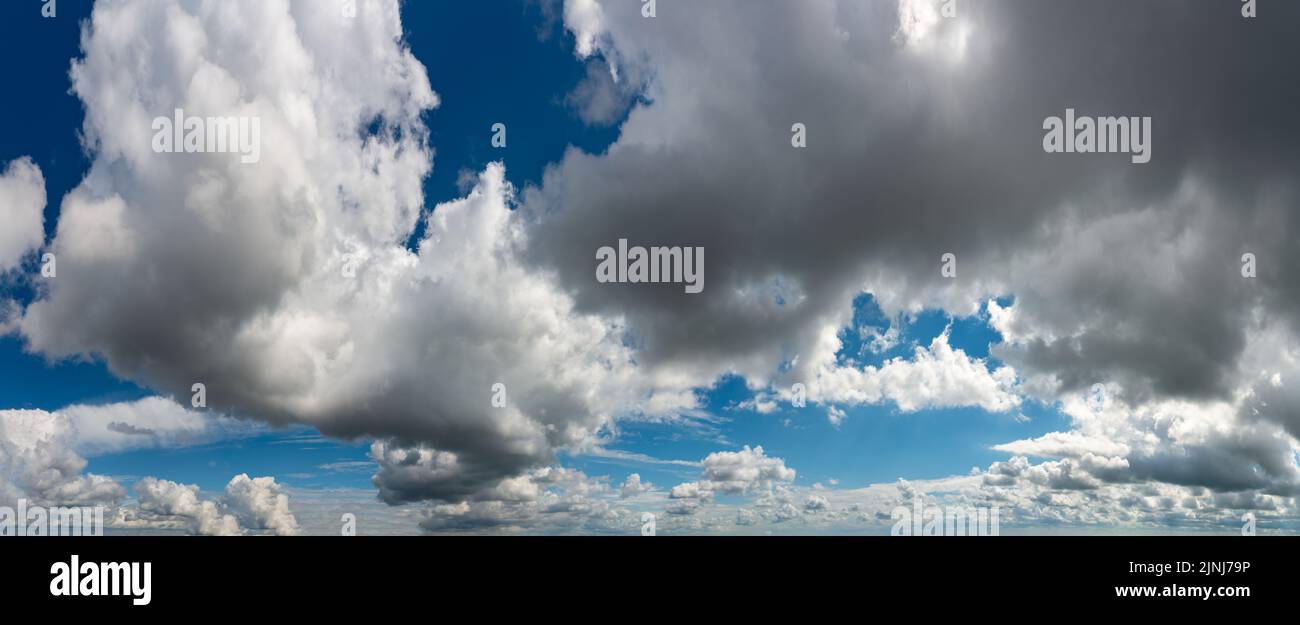 Fantastic soft clouds against blue sky, natural composition Stock Photo ...