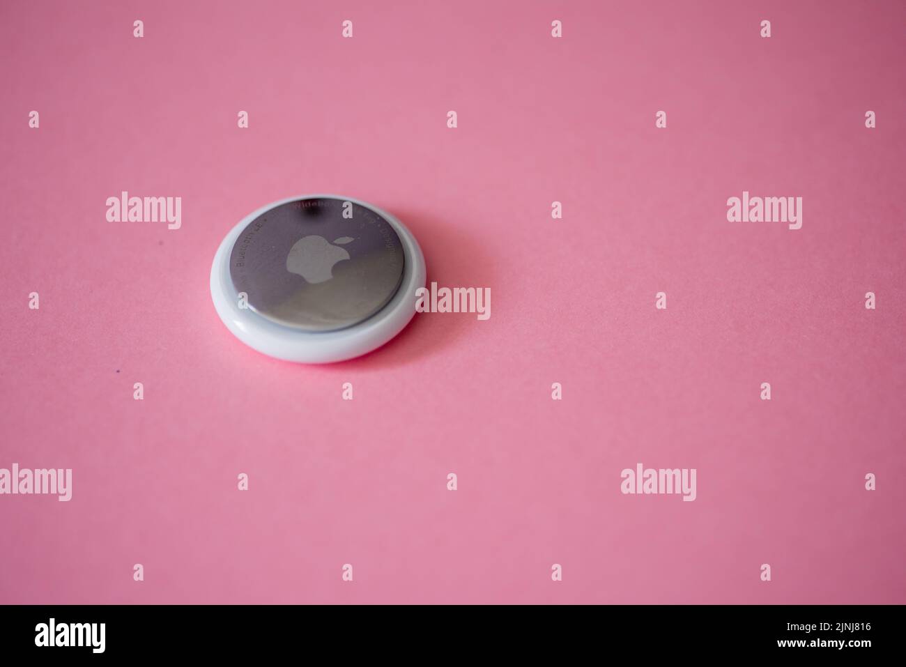 Apple airtag isolated against colorful background Stock Photo - Alamy Apple airtag isolated against colorful background Stock Photo - Alamy
