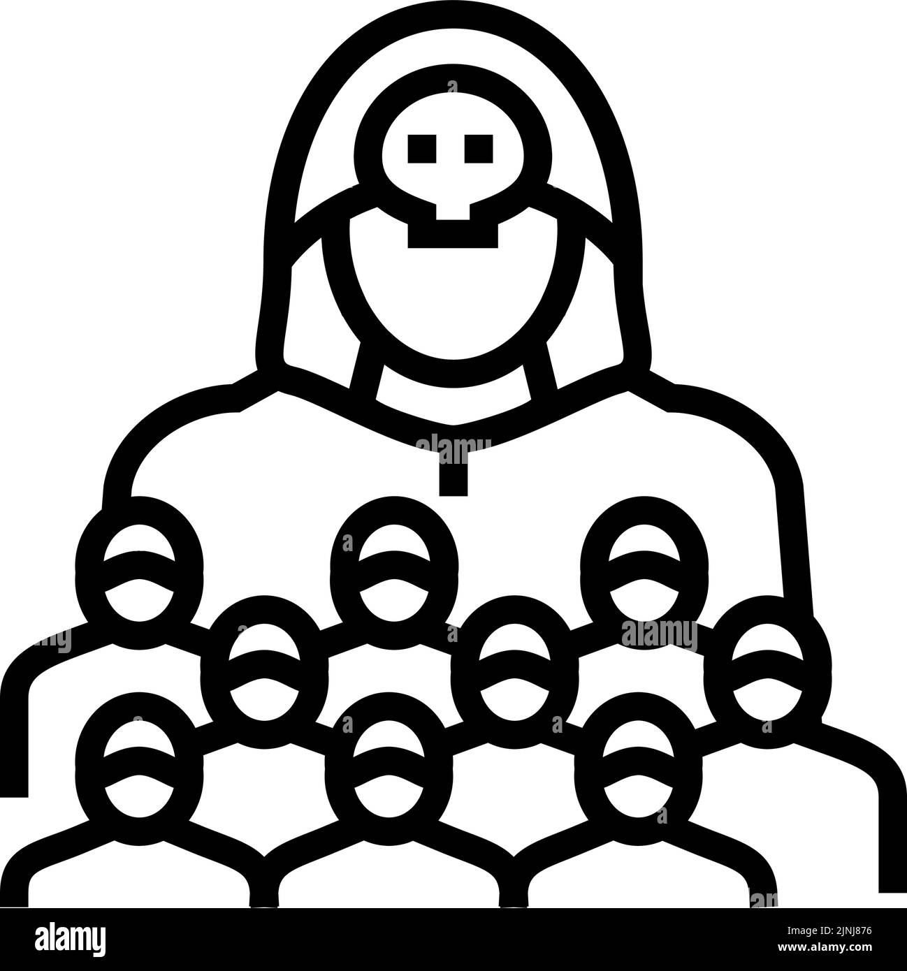 sect religious line icon vector illustration Stock Vector Image & Art ...