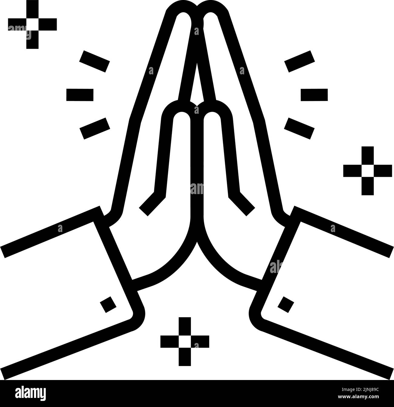 prayer religion line icon vector illustration Stock Vector Image & Art ...