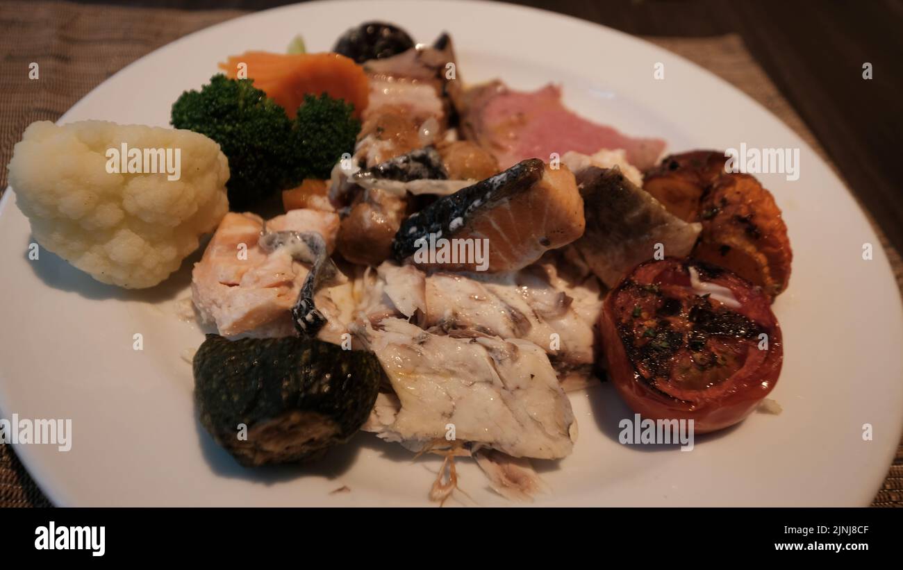 Self Serve Epicurean Lunch Buffet Plater Stock Photo - Alamy
