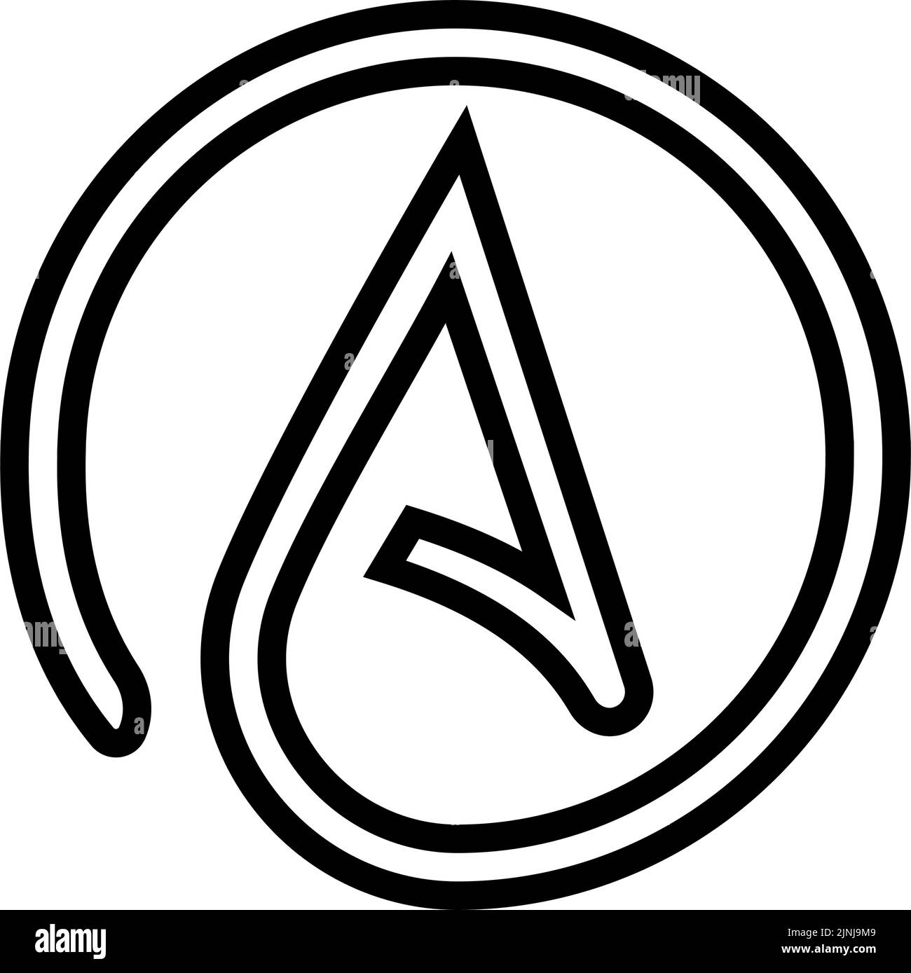 atheism agnosticism line icon vector illustration Stock Vector Image ...
