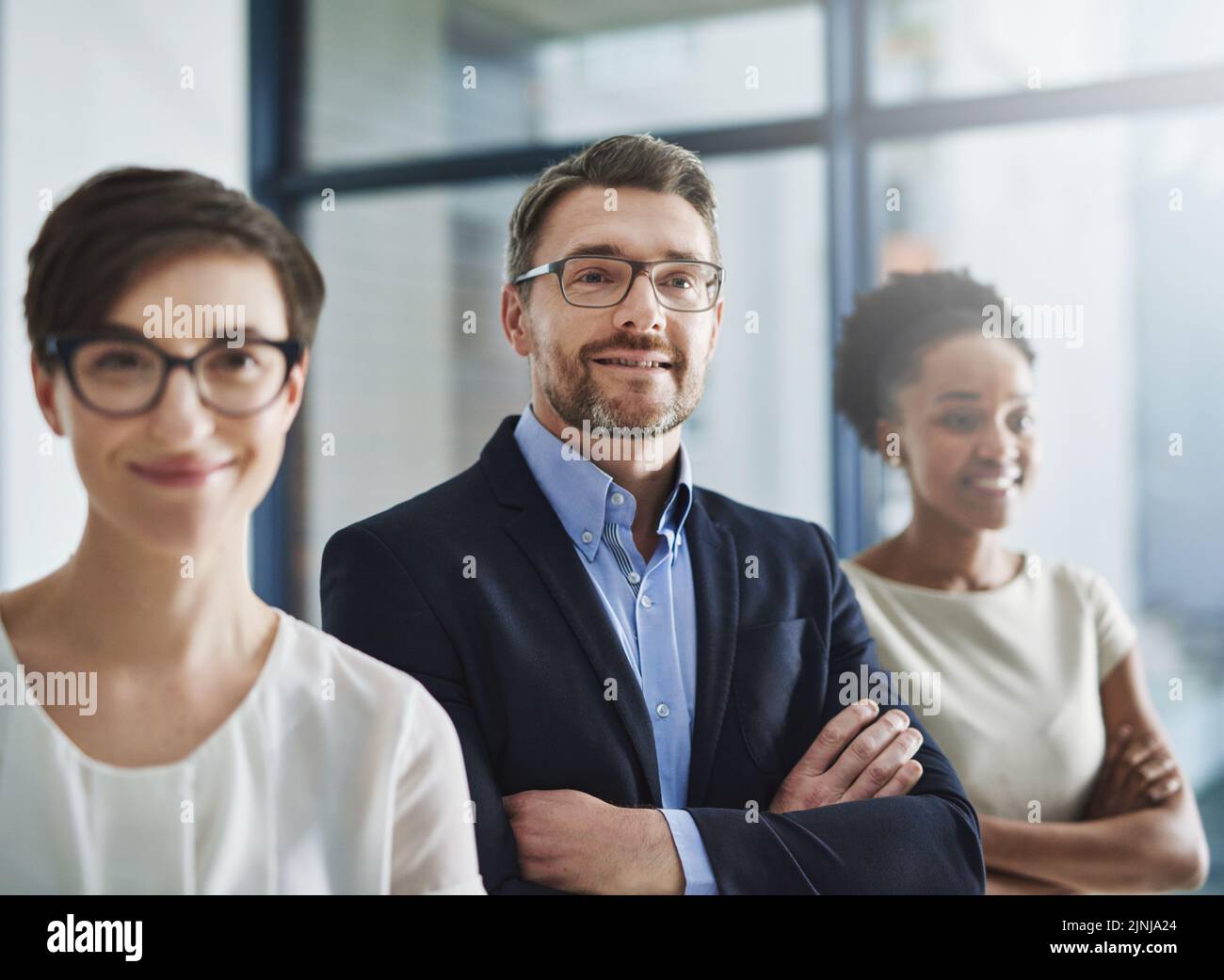 Portrait team happy positive hi-res stock photography and images - Alamy
