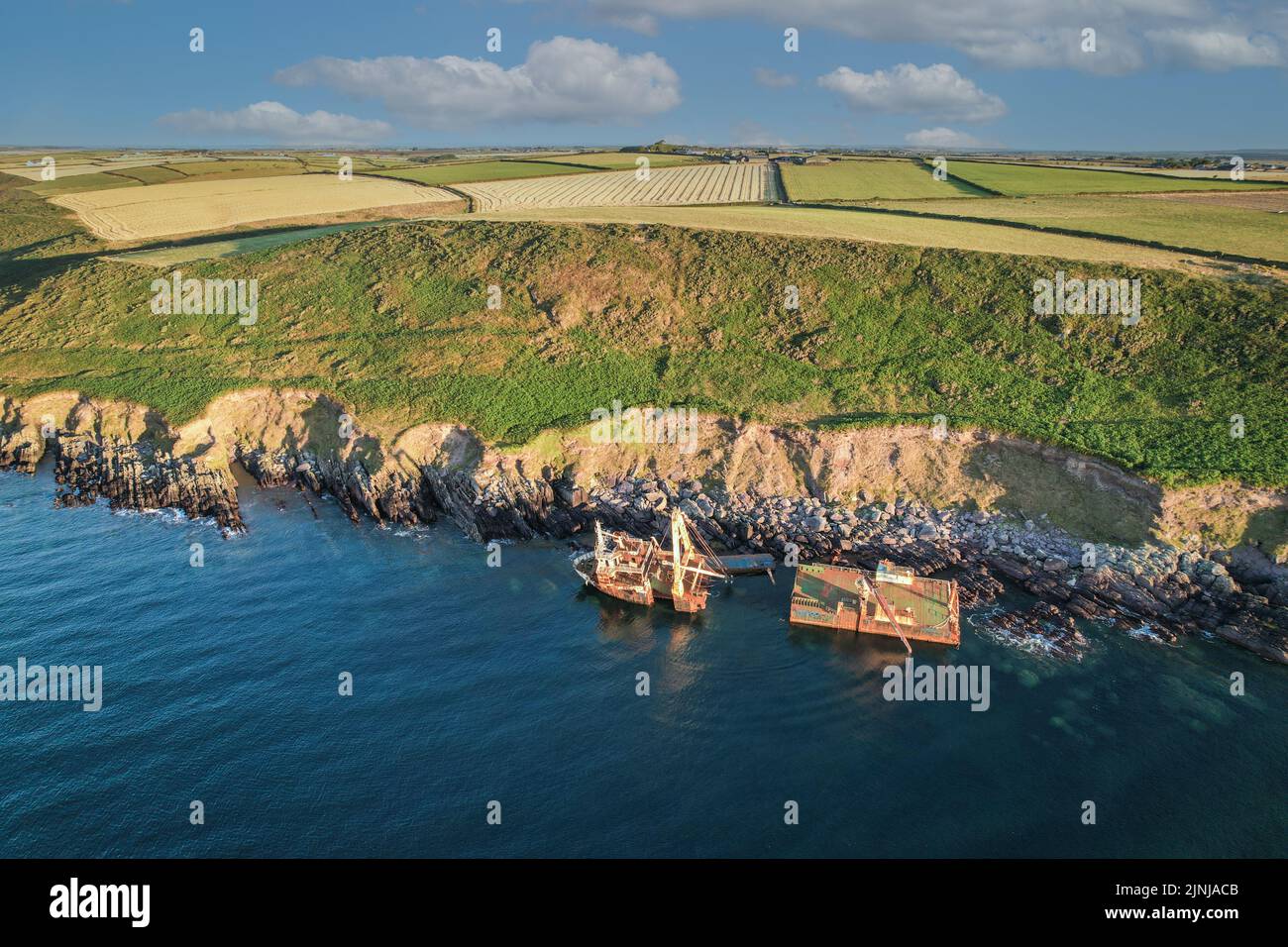 August 12th, 2022, Cork, Ireland - MV Alta Ghost Ship which washed up ...