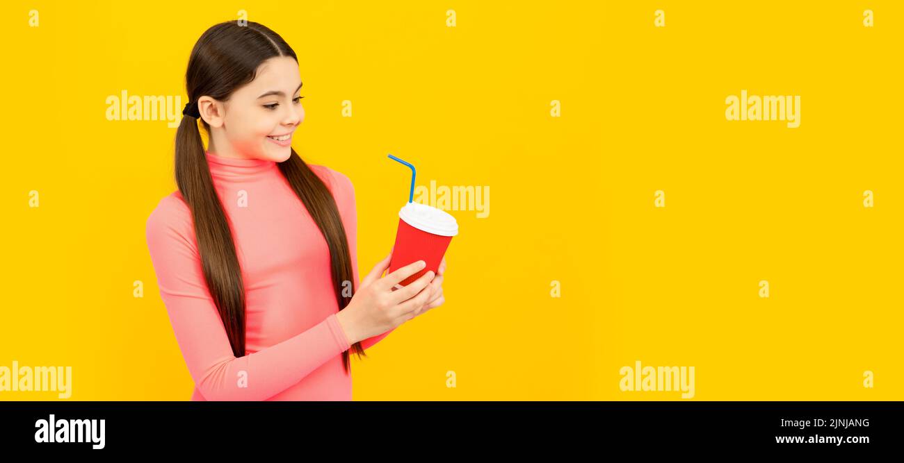 good morning. teen girl drinking tea. portrait of enjoyment. happy ...