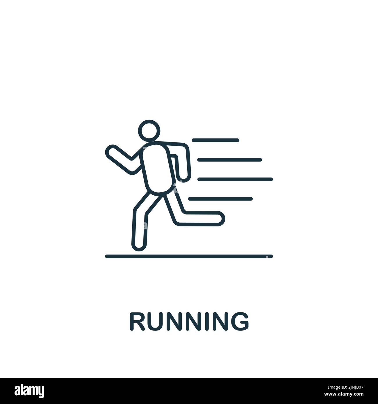 Running icon. Monochrome simple Fitness icon for templates, web design ...