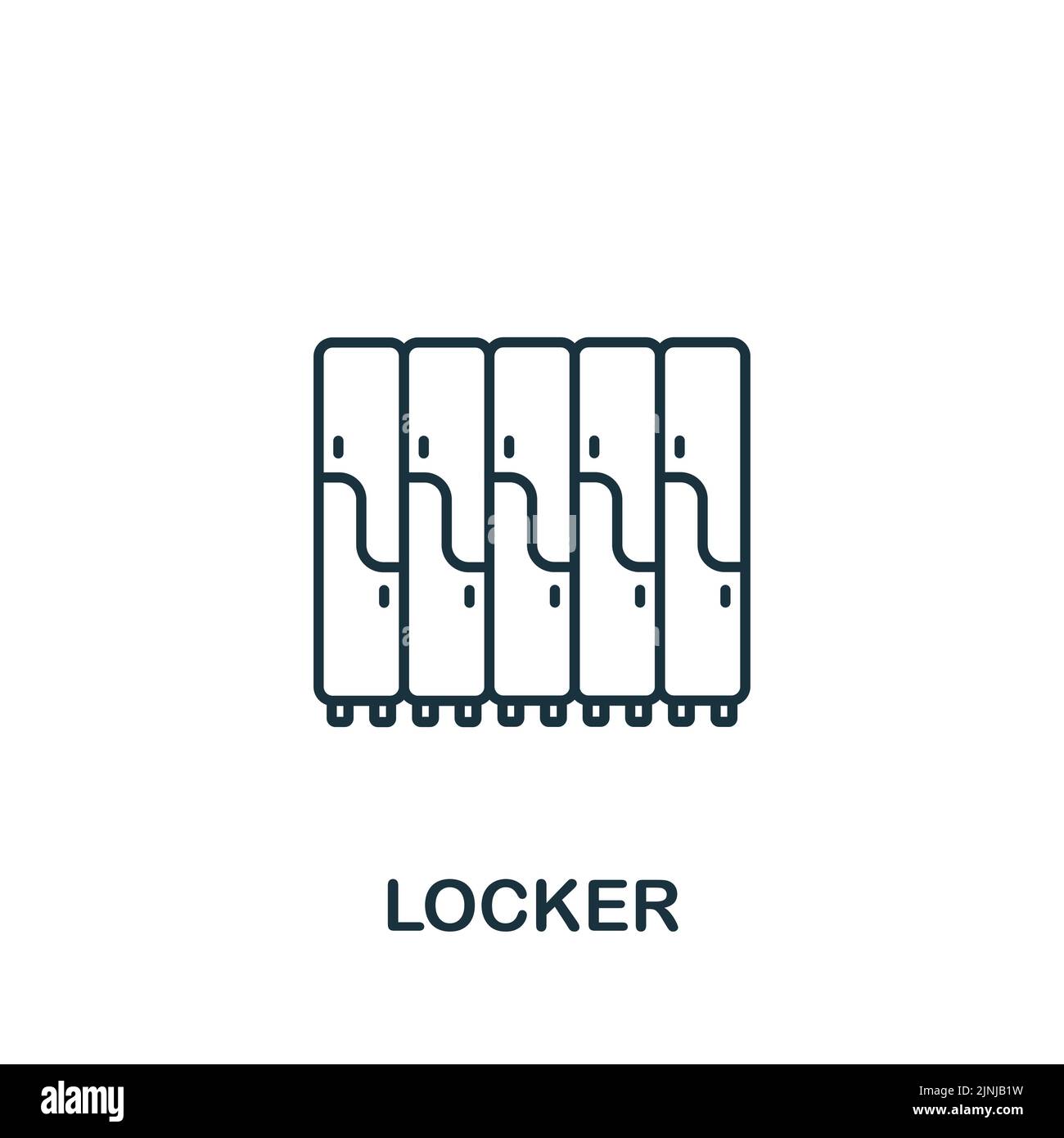 Locker icon. Monochrome simple Fitness icon for templates, web design ...