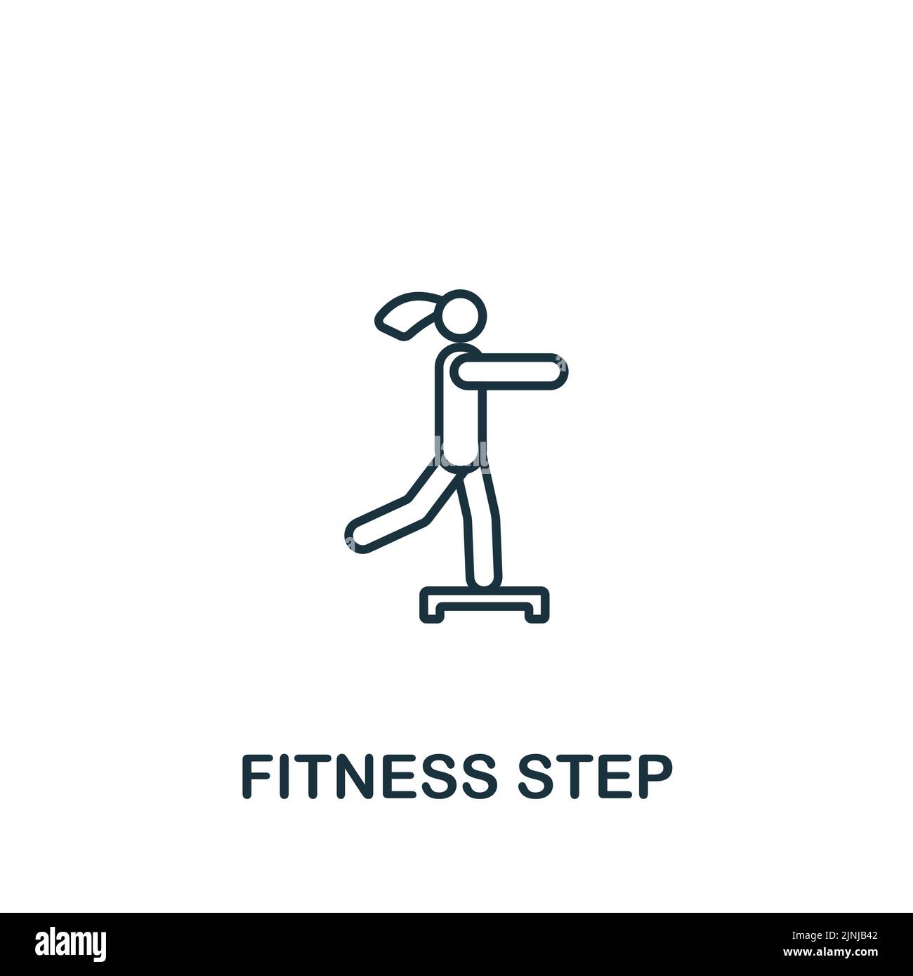 Fitness Step icon. Monochrome simple Fitness icon for templates, web ...
