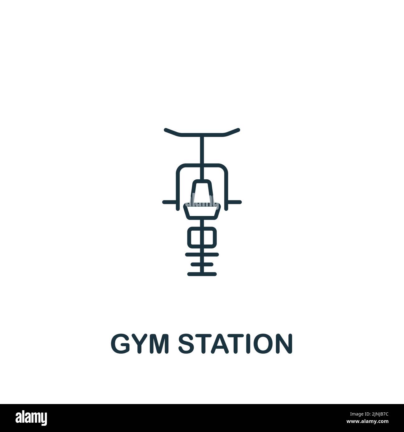Gym Station icon. Monochrome simple Fitness icon for templates, web ...