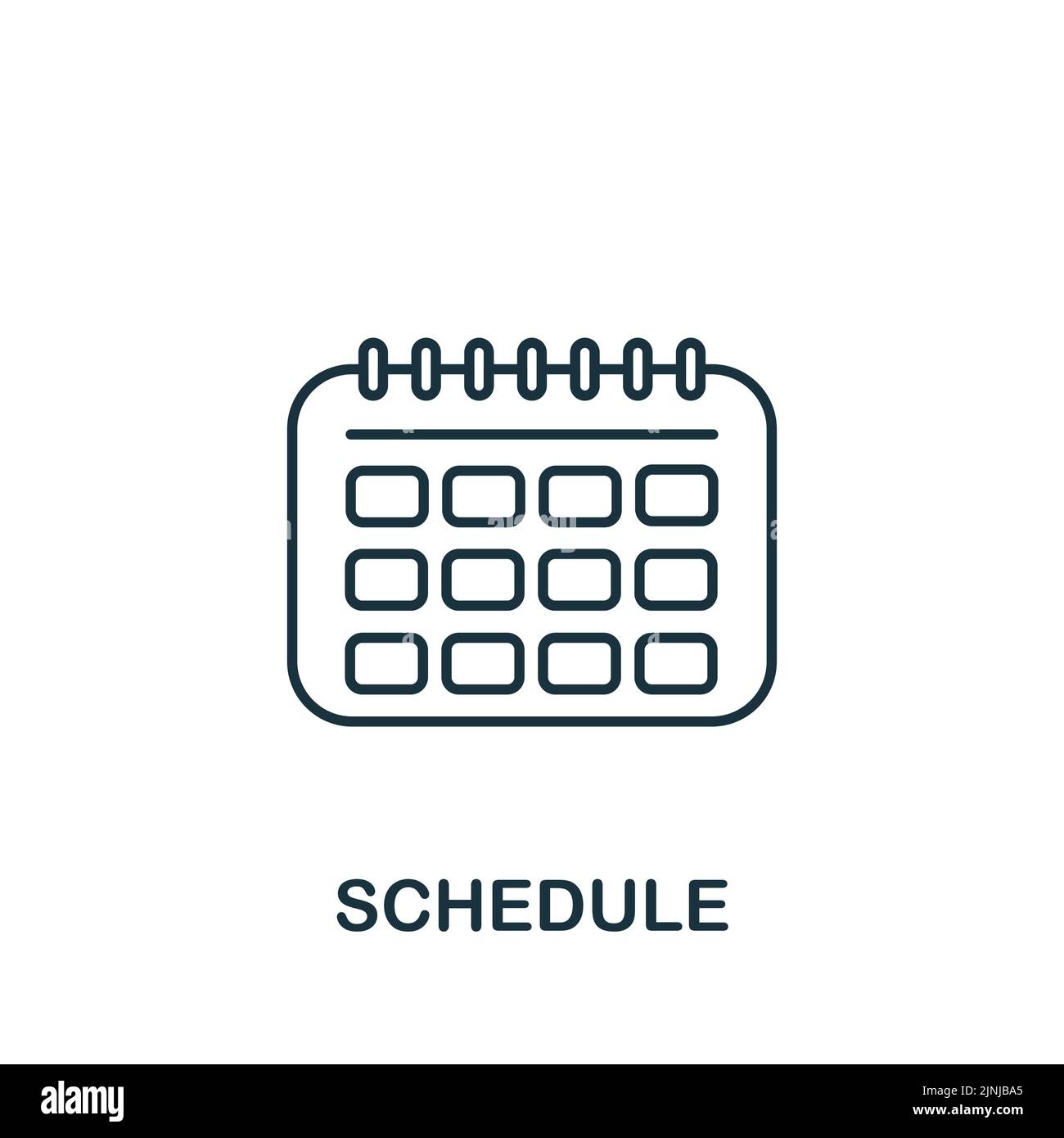 Schedule icon. Monochrome simple Fitness icon for templates, web design ...