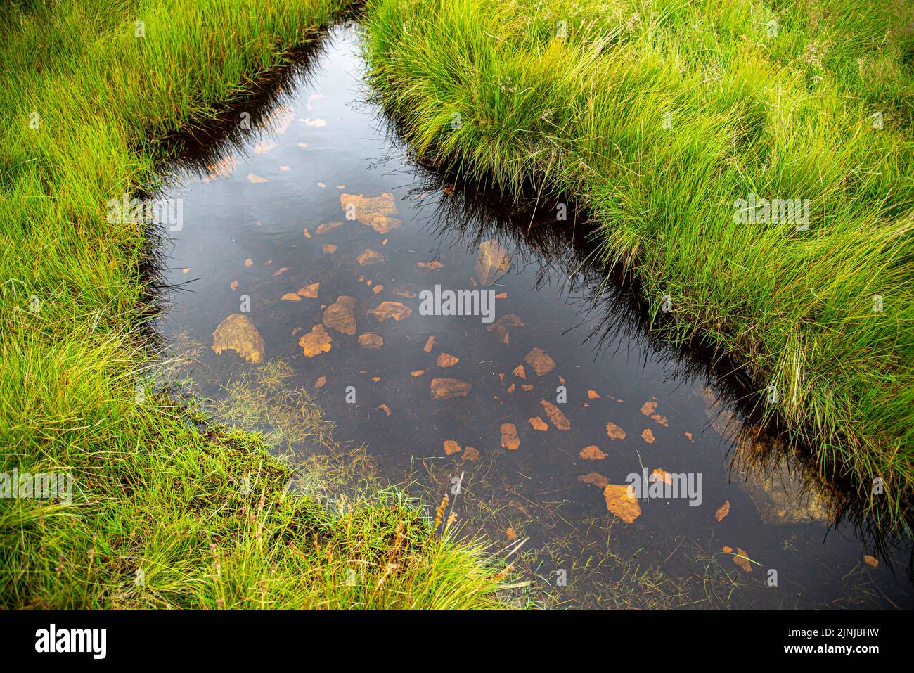 National Park Lake District, Helvellyn Hills, view while climbing Lake ...