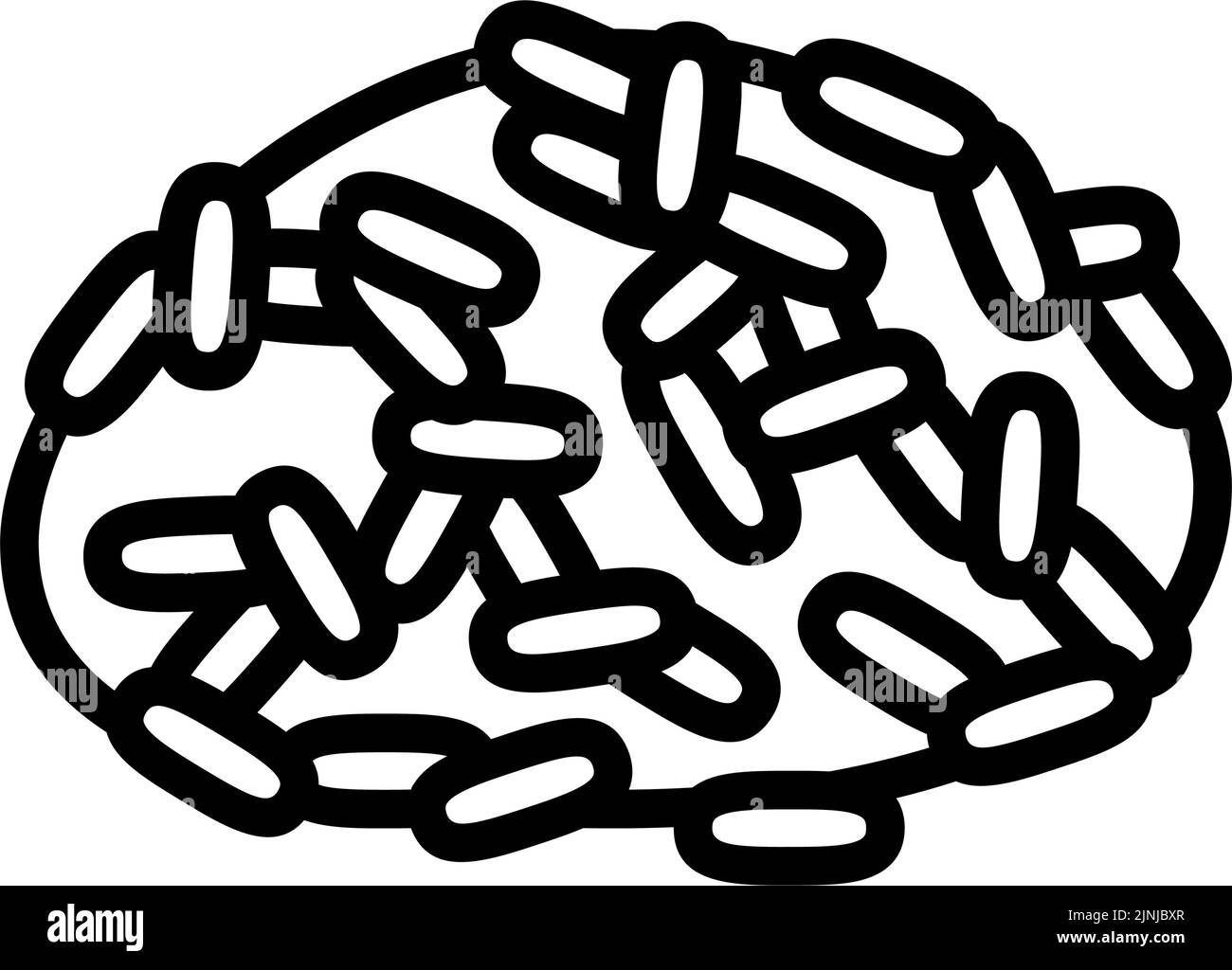 black rice line icon vector illustration Stock Vector Image & Art - Alamy