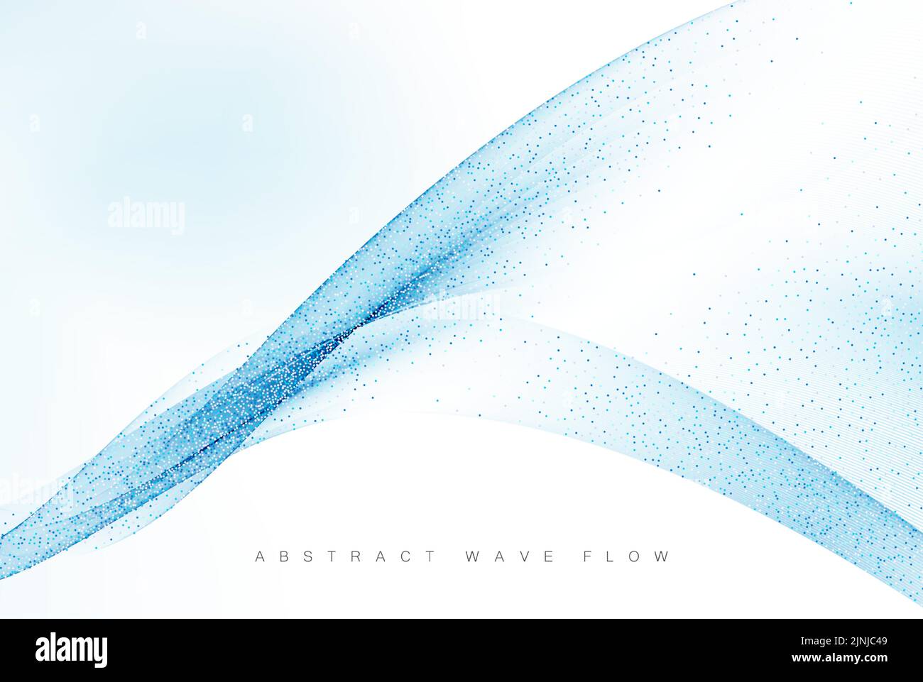 Abstract blue wave flow with halftone effect,smoky wave vector ...