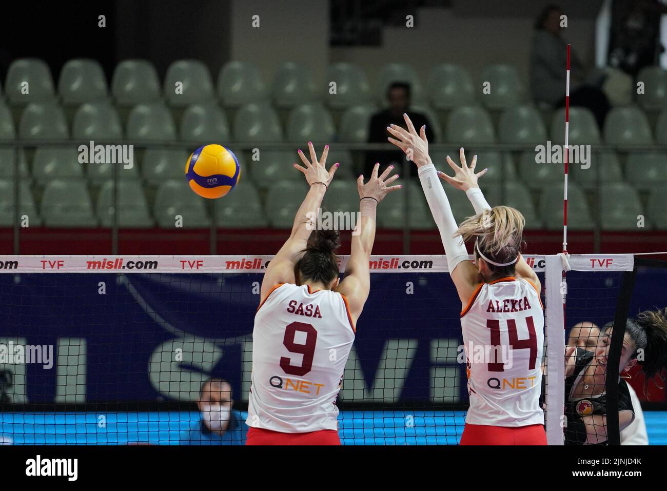 ISTANBUL, TURKEY - APRIL 02, 2022: Sasa Planinsec and Alexia Ioana ...