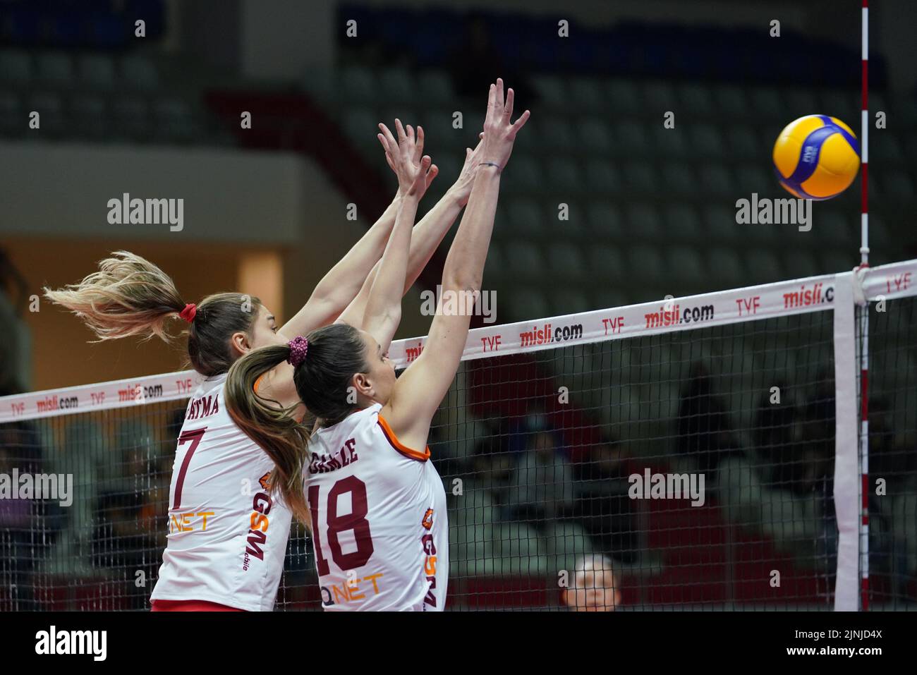 ISTANBUL, TURKEY - APRIL 02, 2022: Fatma Beyaz and Gamze Kilic in ...