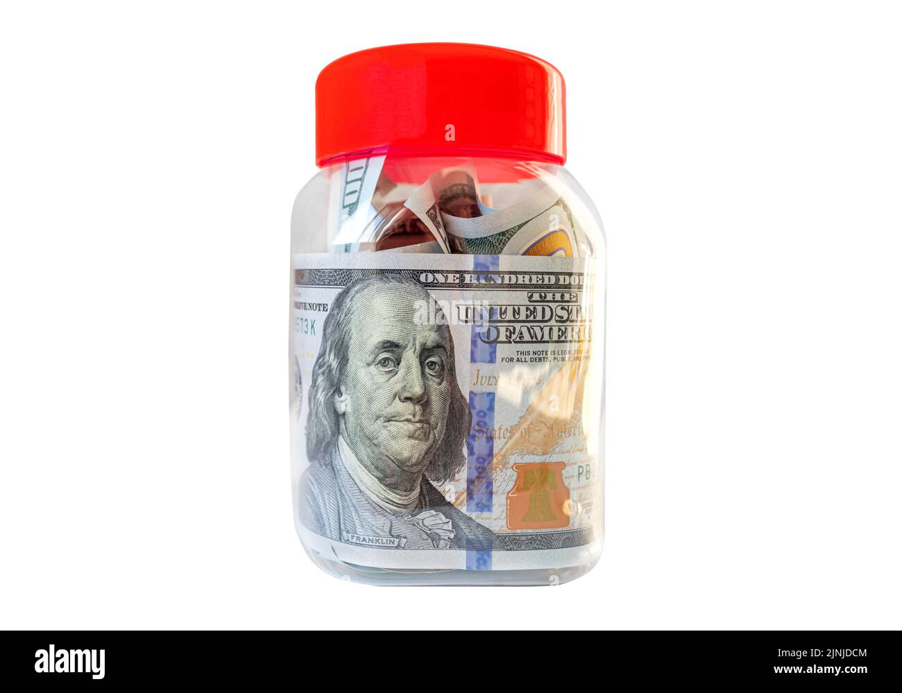 Glass jar us dollar Cut Out Stock Images & Pictures - Alamy