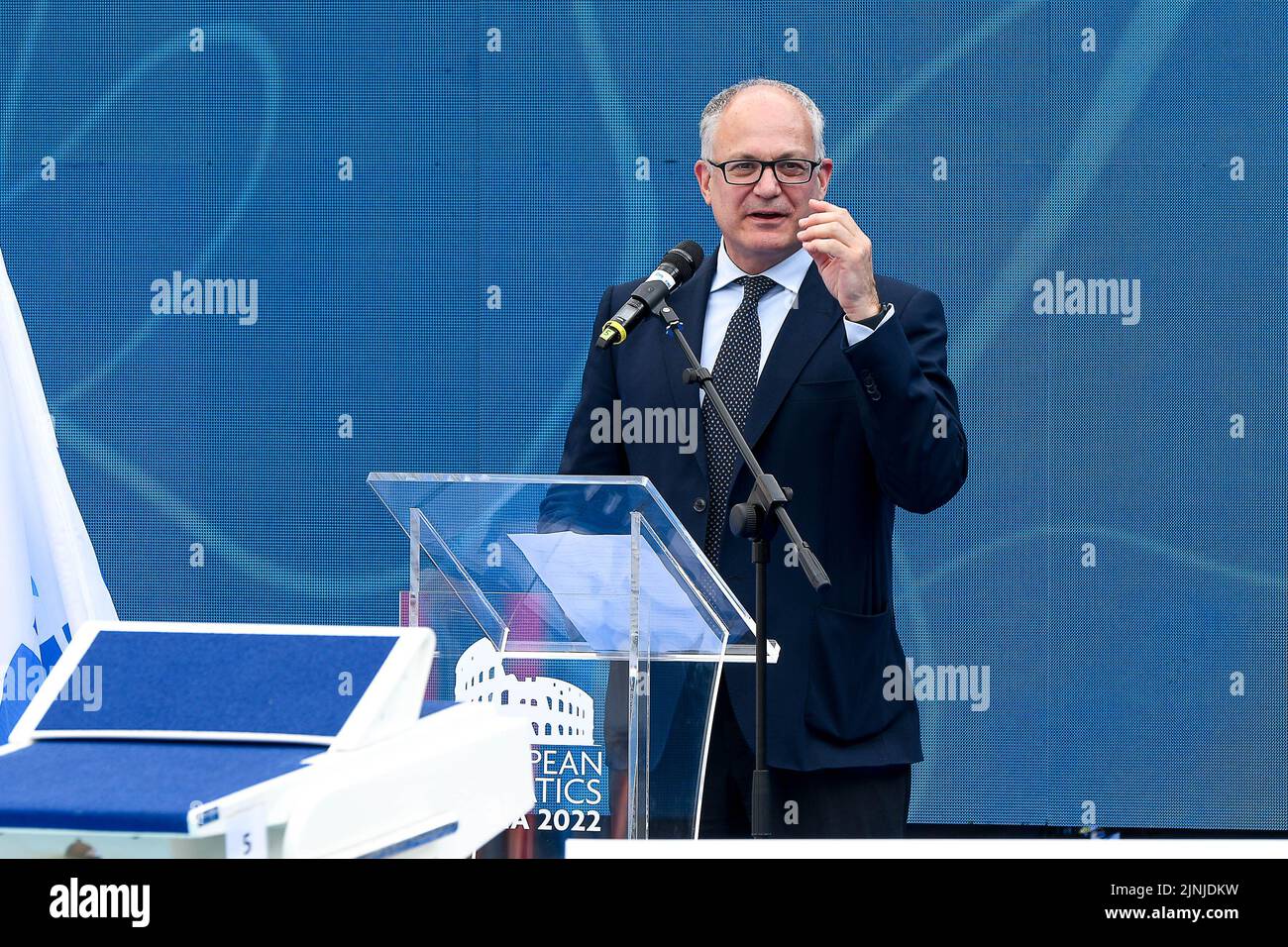 the mayor of rome Roberto Gualtieri during European Aquatics ...
