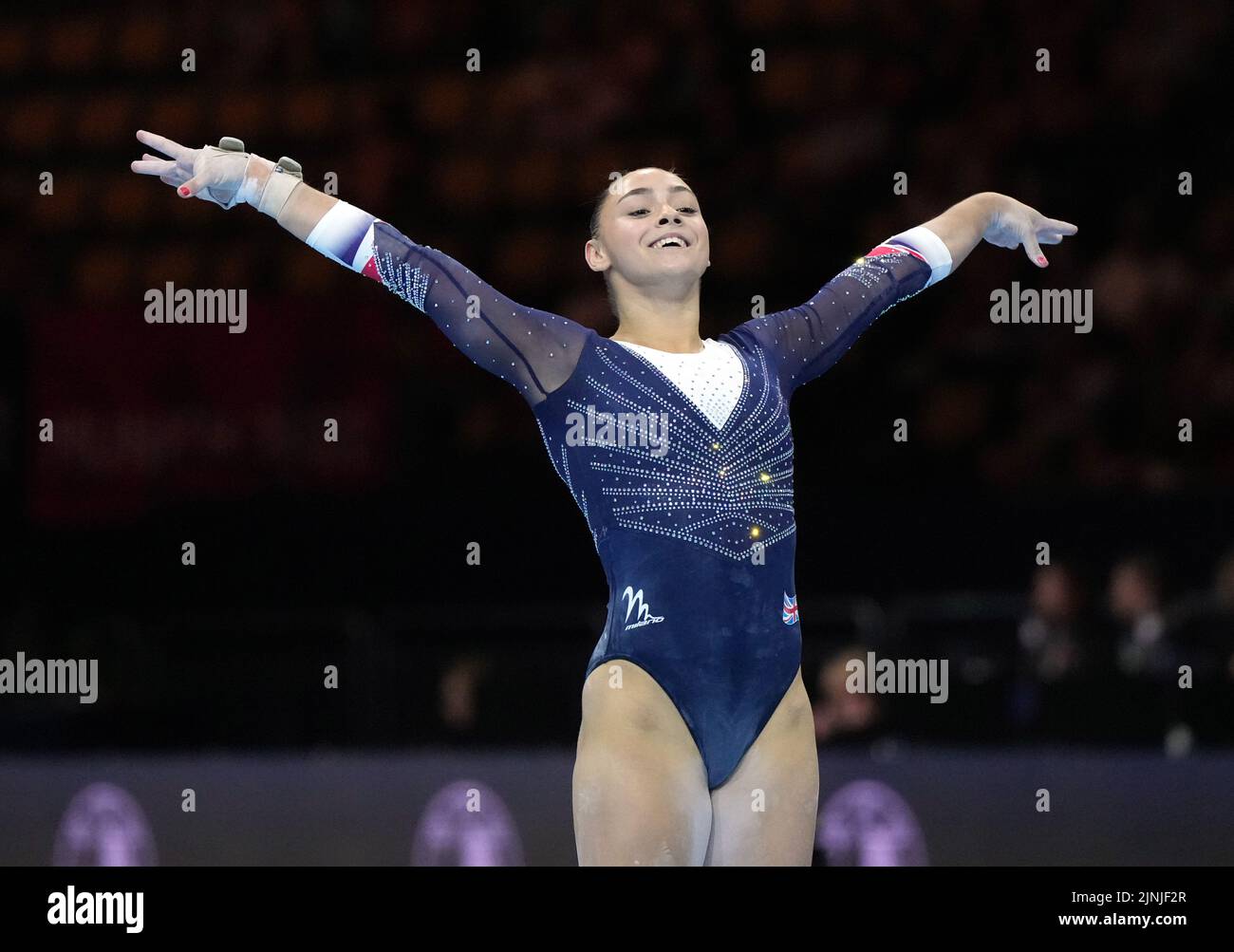 Jennifer Gadirova (Great Britain) during her performance in the all ...