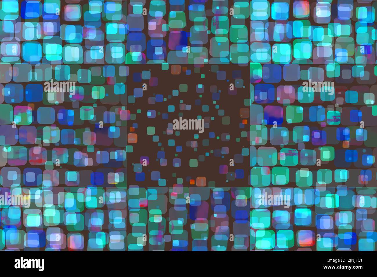 Colorful abstract 'squares within squares' modern art watercolor ...