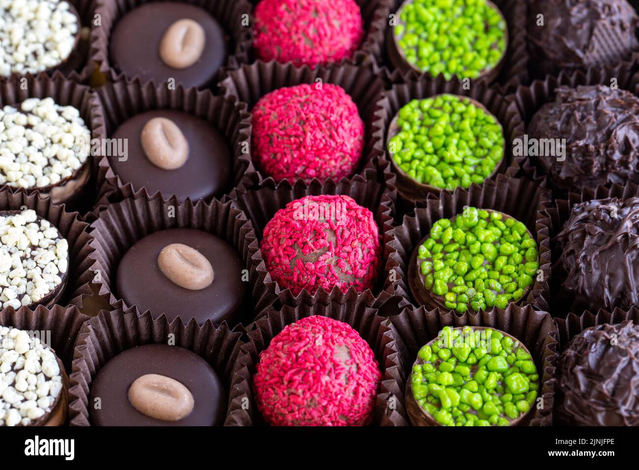 Packed chocolate assortment truffle hi-res stock photography and images ...